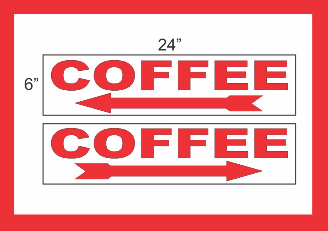 2-6x24 Coffee With Arrow Directional Signs Street Road Yard Corner - Etsy