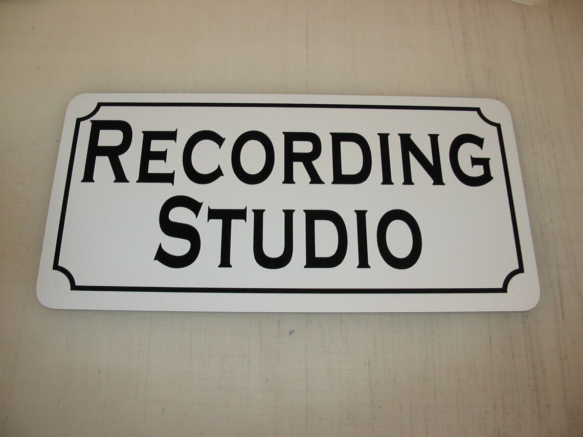 RECORDING STUDIO Retro Vintage Design Metal Sign 6x12 Novelty Home ...