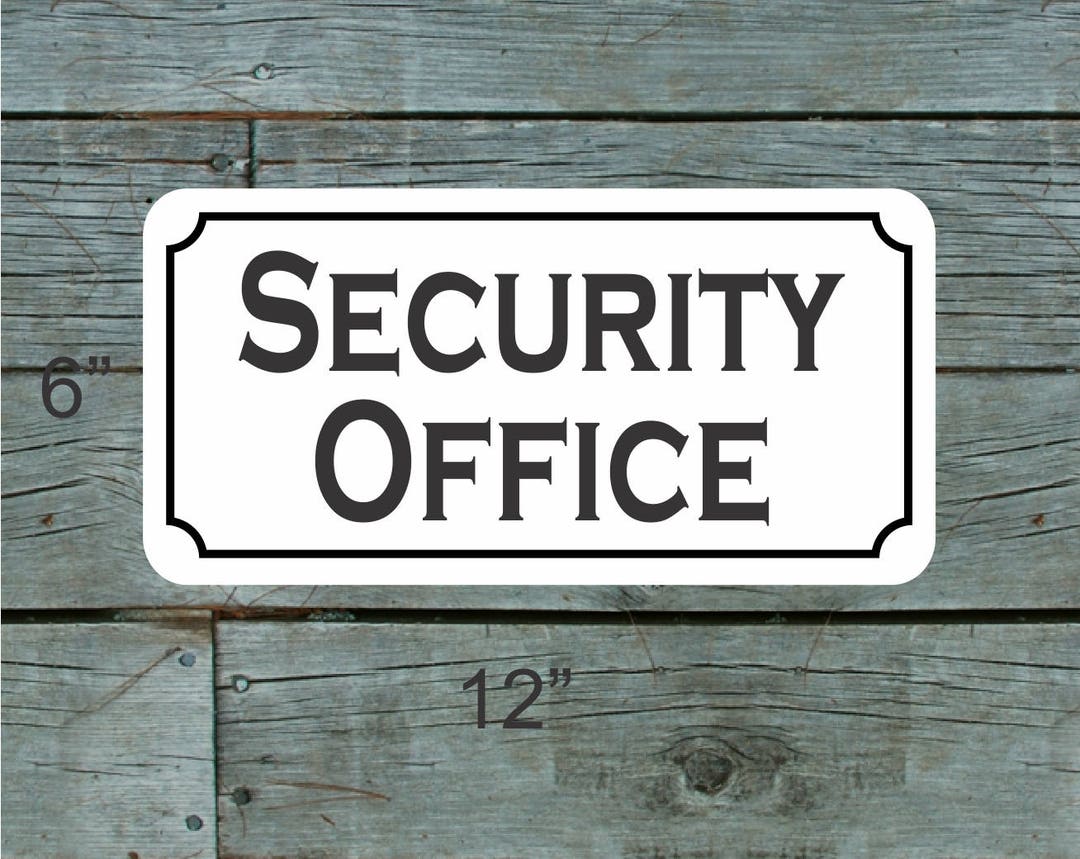 SECURITY OFFICE Metal Sign - Etsy