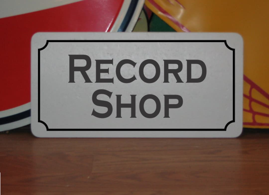 Record Shop Metal Sign - Etsy