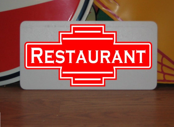 Art Deco RESTAURANT... Metal Sign for Farm Ranch or Kitchen | Etsy