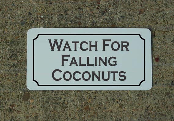 Watch for Falling Coconuts Metal Sign | Etsy