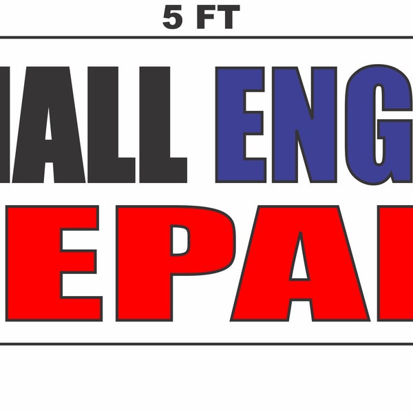 Small Engine Repair Sign - Etsy