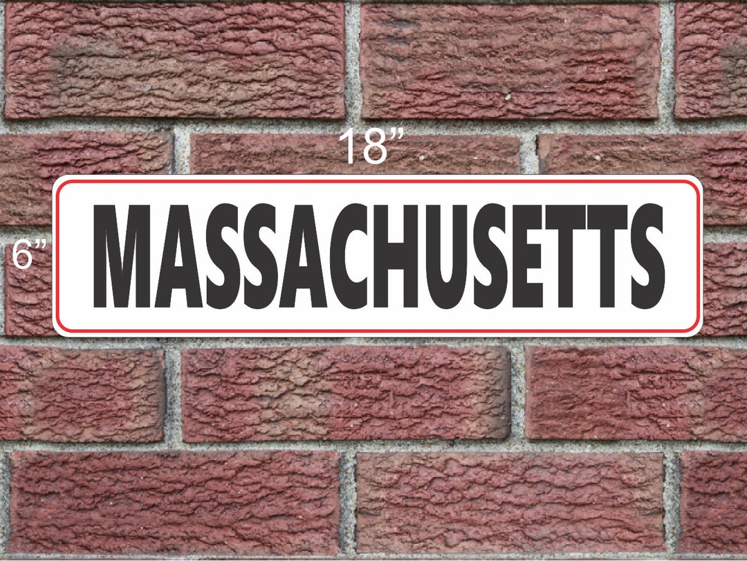 MASSACHUSETTS Metal Sign - Etsy