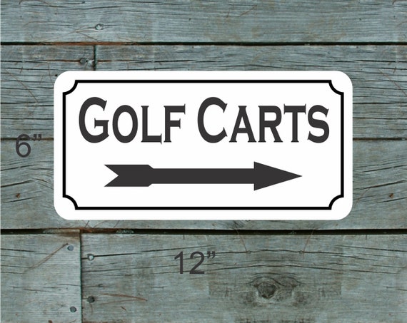 Golf Carts Right Arrow Metal Sign for Golf Course Driving | Etsy