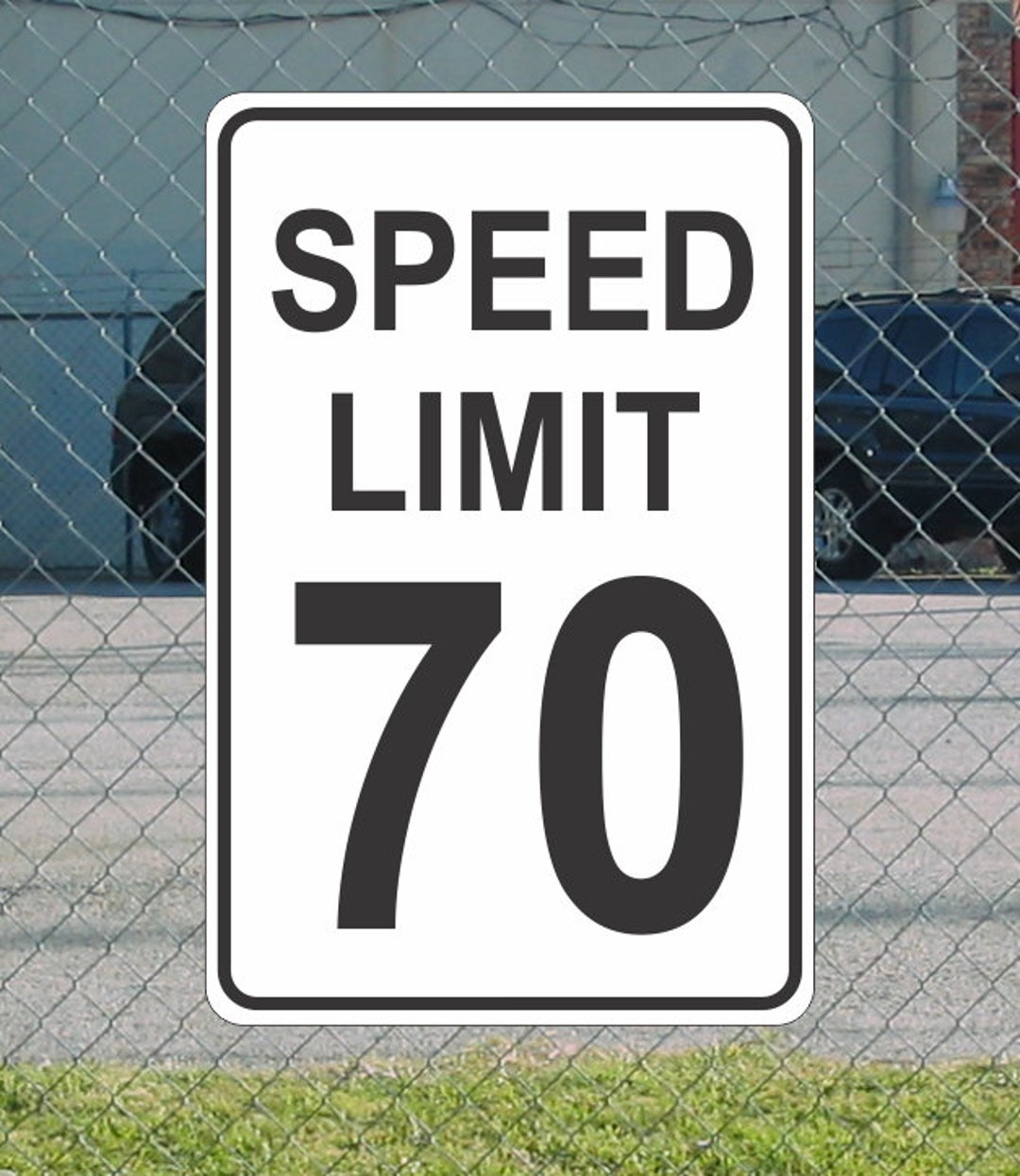 Speed Limit 70 White & Black Metal Sign for Street Road Highway Parking ...