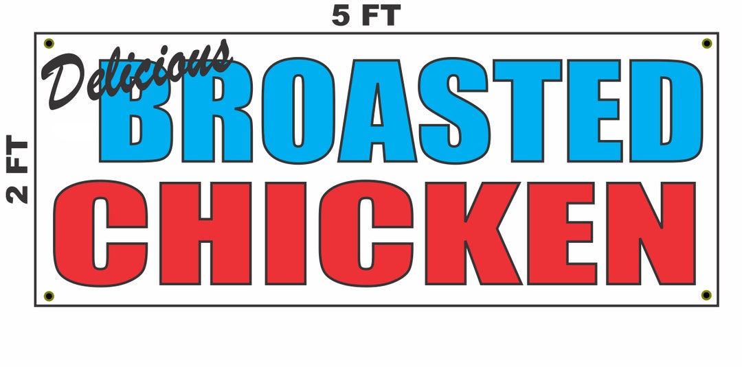 Broasted Chicken Banner Sign - Etsy