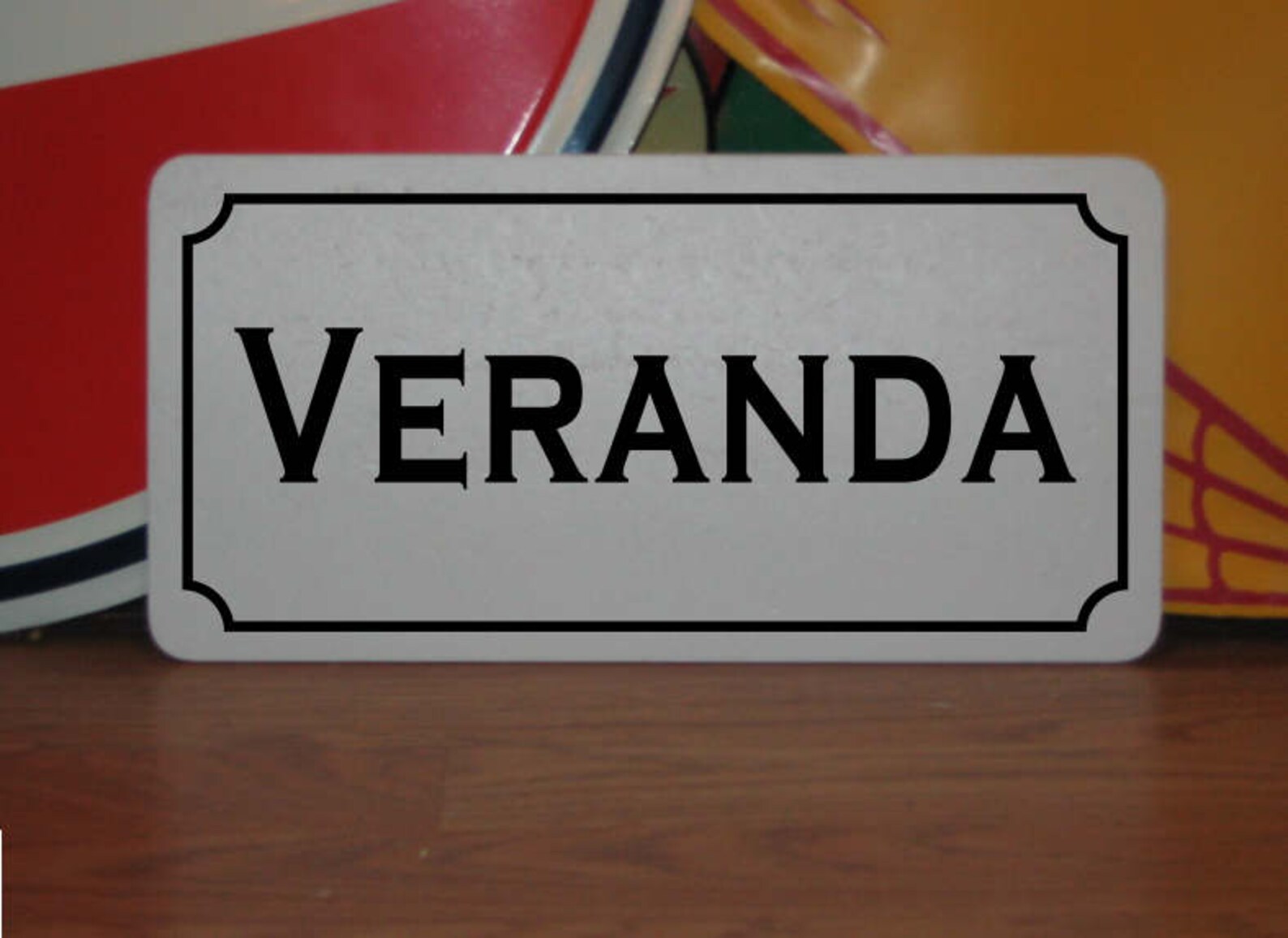 Veranda Metal Sign, White Aluminum Decor (6x12) - Etsy