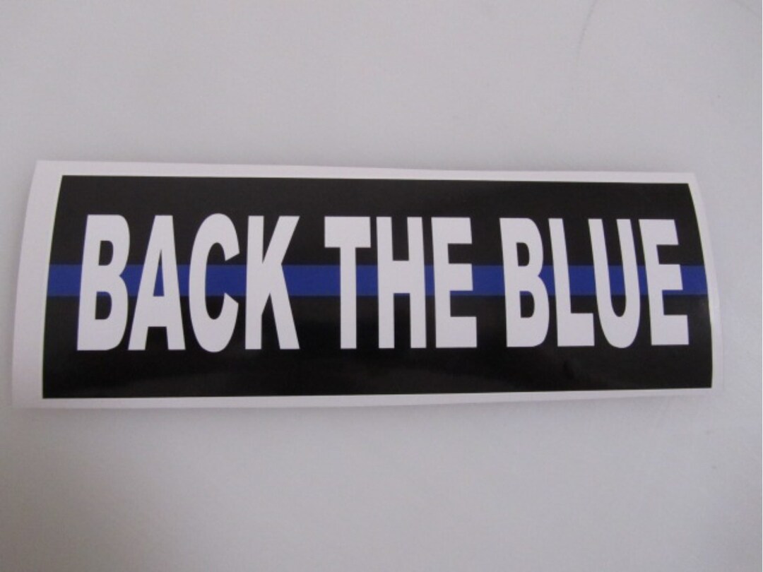 3X9 THIN BLUE LINE Back the Blue Decal Window Bumper Sticker Buy 1 Get ...