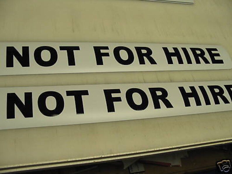 NOT FOR HIRE Magnetic signs to fit Car Tow Truck Van Suv Us | Etsy