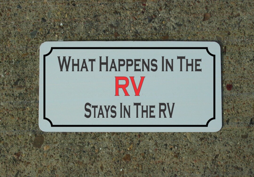 What Happens in the RV Stays in the RV Metal Sign - Etsy