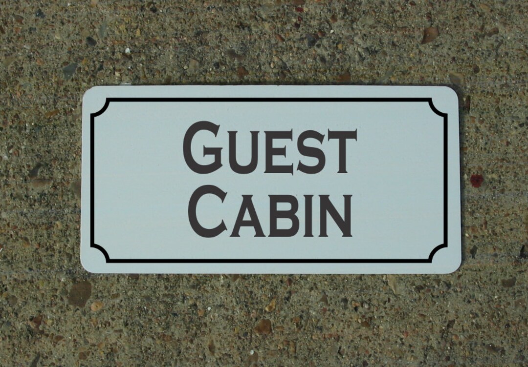 GUEST CABIN Metal Sign for Mountain Resort Tiny House Camping Vacation ...