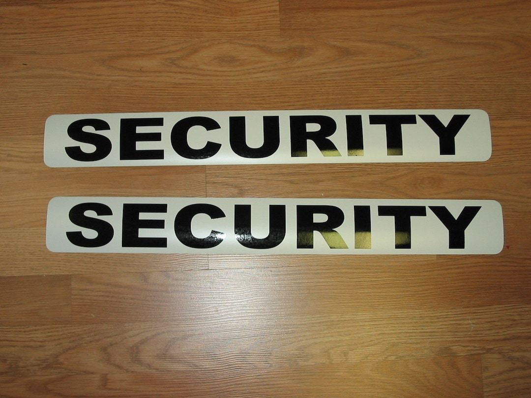 SECURITY Magnetic Car Sign Pair (3"x24") - Etsy