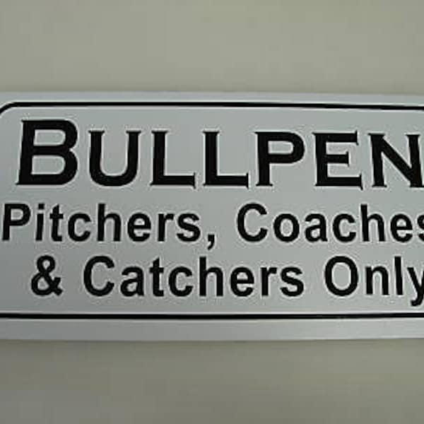 Bullpen Sign - Etsy