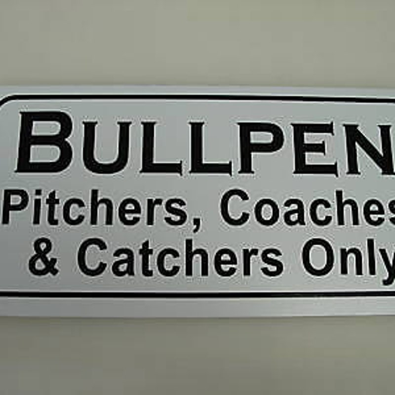Bullpen Sign - Etsy