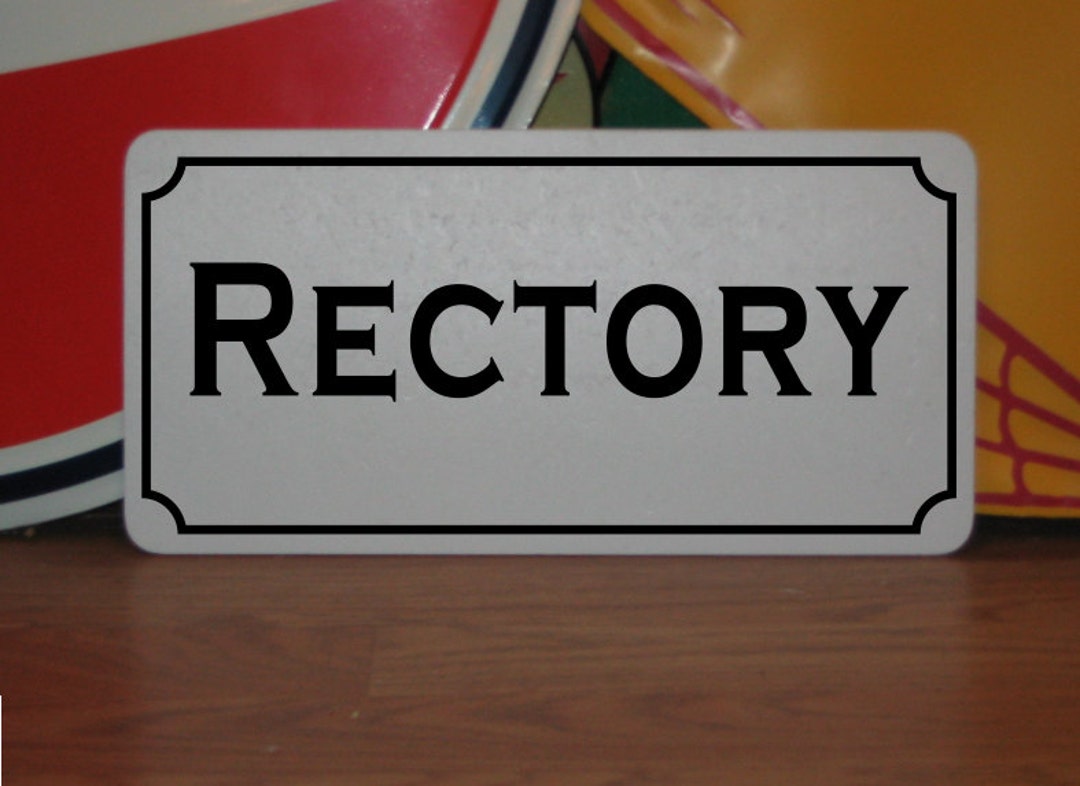 RECTORY Metal Sign for Church Decor Cosplay - Etsy