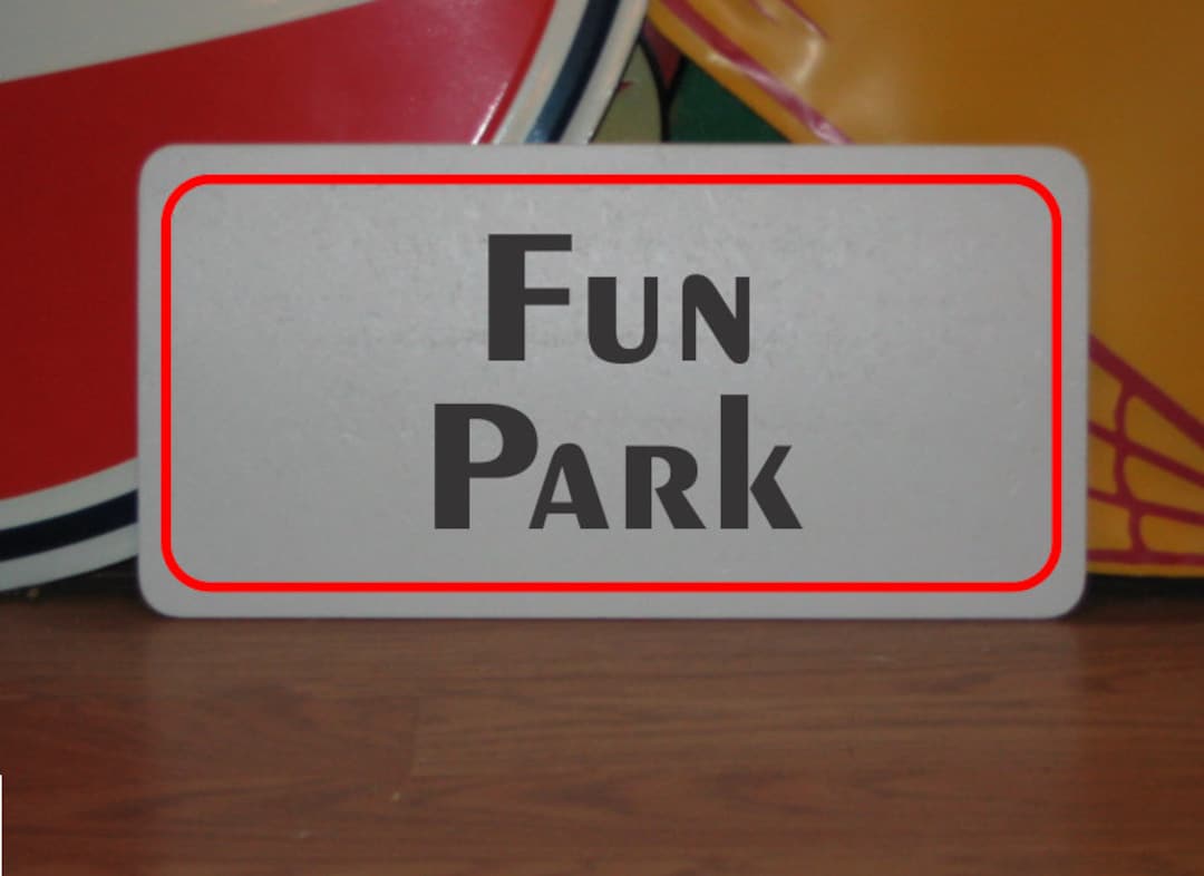 Fun Park Metal Sign Vintage Carnival Fair Boardwalk Amusement Park Game ...