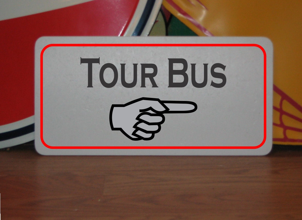 Tour Bus arrow Metal Sign travel music | Etsy