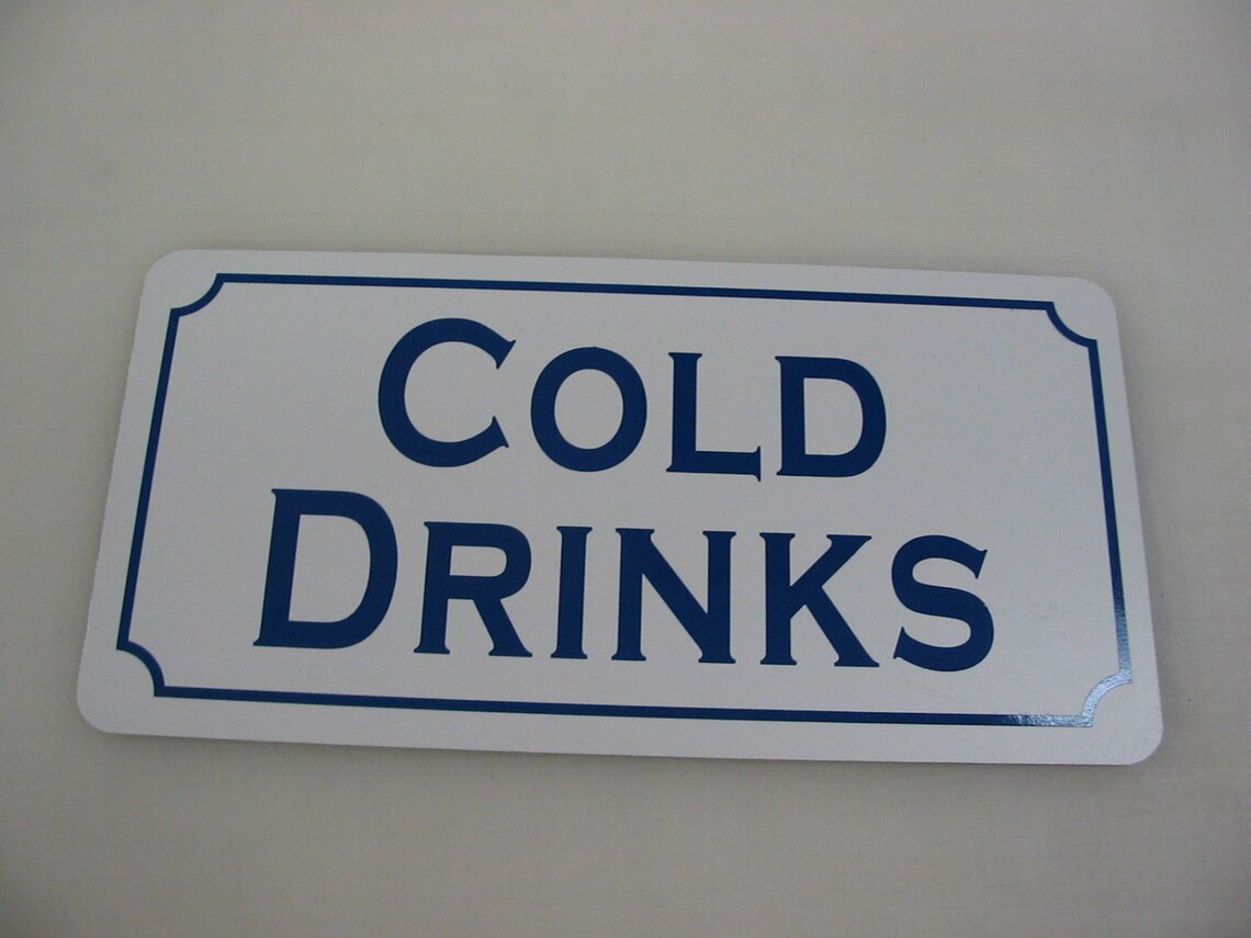 COLD DRINKS Metal Sign - Etsy
