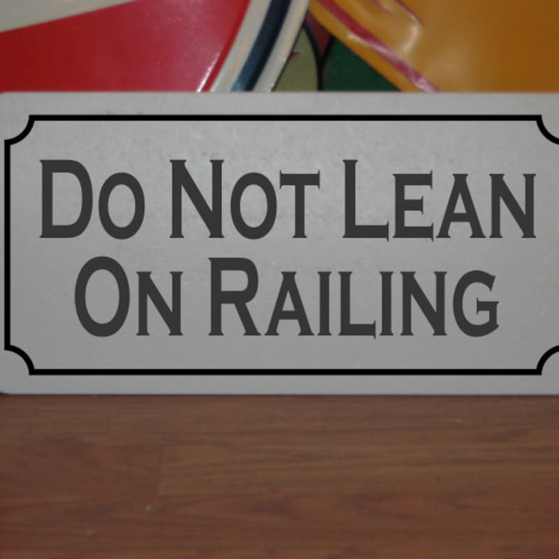 Do Not Lean Sign - Etsy