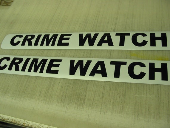 2 CRIME WATCH Magnetic Signs 3x24 Police Sheriff | Etsy