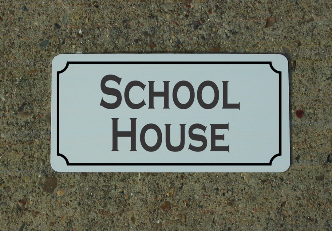 SCHOOL HOUSE Retro Vintage Style Design Metal Sign - Etsy