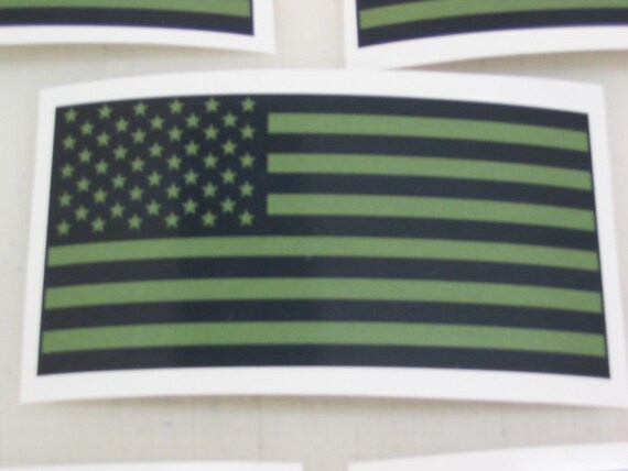 Army OD Green USA Flag Decal Window Bumper Sticker Buy 1 Get 1 | Etsy