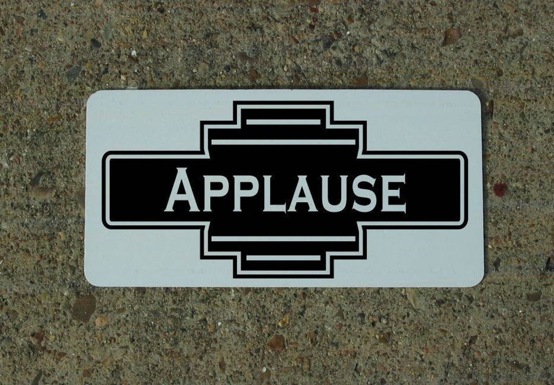 APPLAUSE Black Metal Sign 40's 50s Retro Vintage Style Art Deco Decor ...
