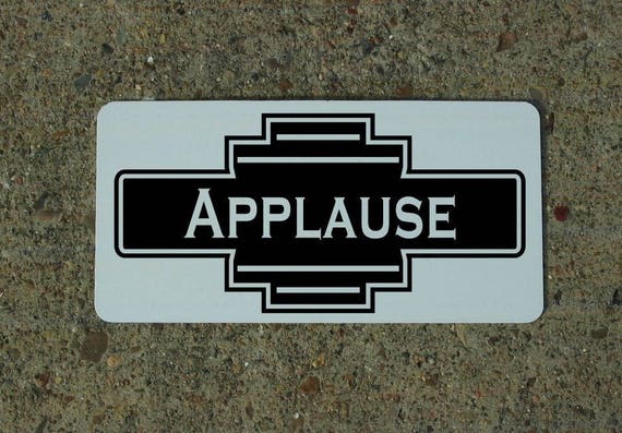 APPLAUSE Black Metal Sign 40's 50s Retro Vintage Style Art | Etsy