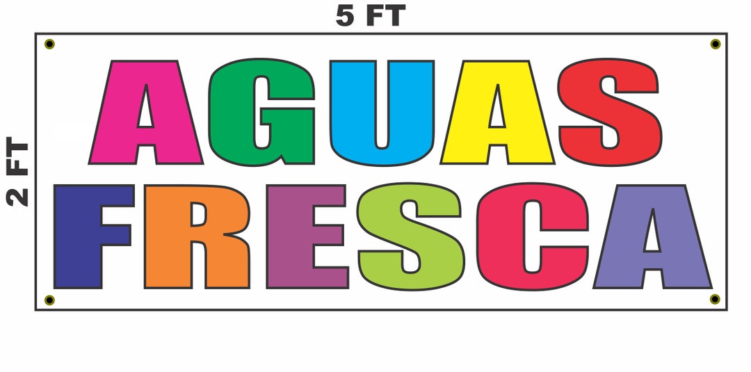 Aguas Fresca Banner Sign - Etsy