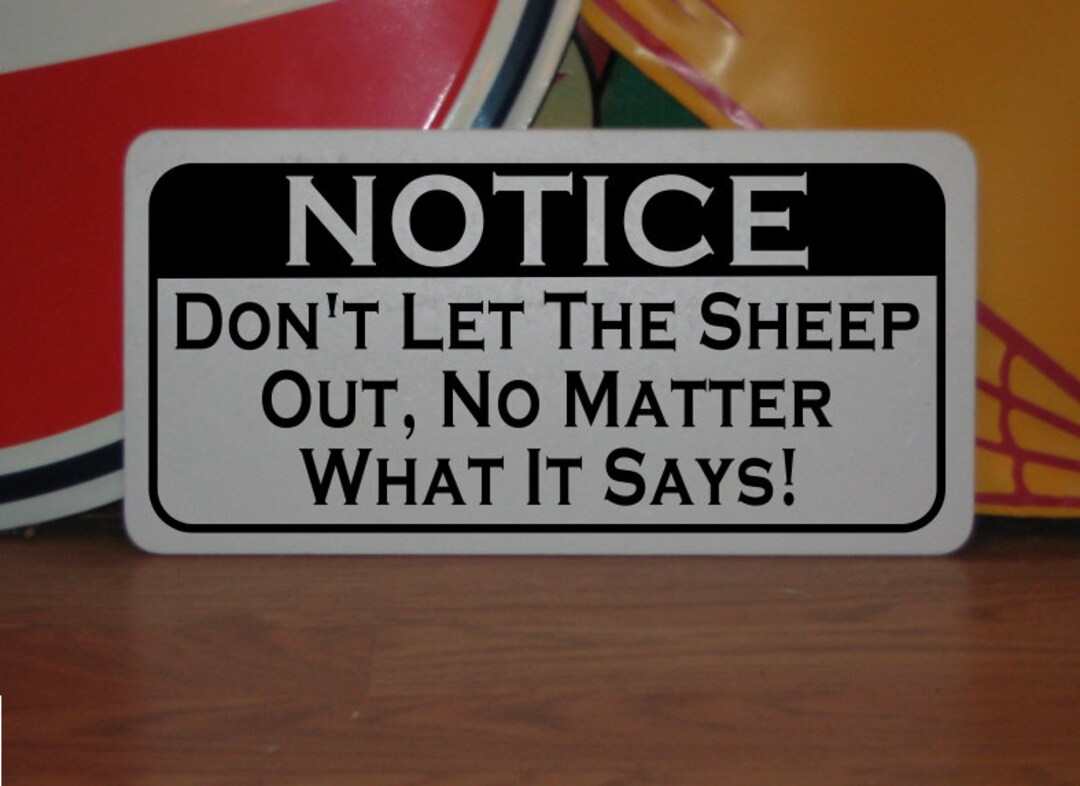 Don't Let the SHEEP Out Metal Sign for Barn Farm Ranch - Etsy