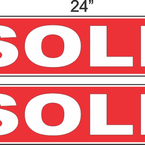 Sold Red Sign - Etsy