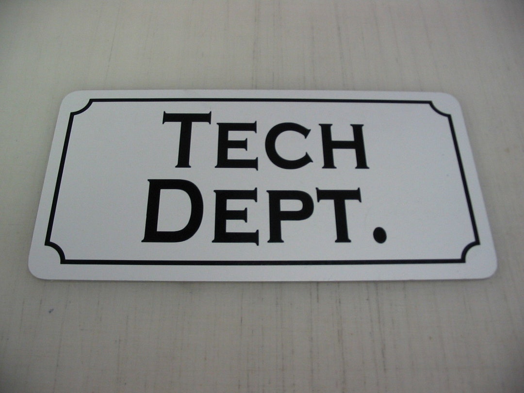 TECH DEPT. Retro Vintage Design Metal Sign 6x12 Novelty Home & Kitchen ...