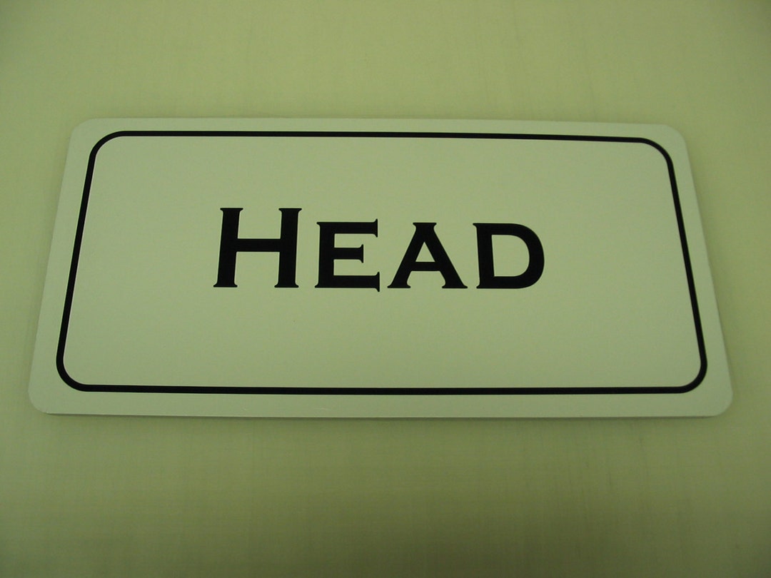 HEAD Metal Sign for BATHROOM Restroom - Etsy