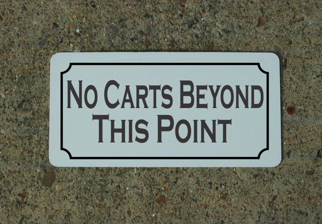 NO CARTS Beyond This Point Metal Sign for Golf Course Club - Etsy