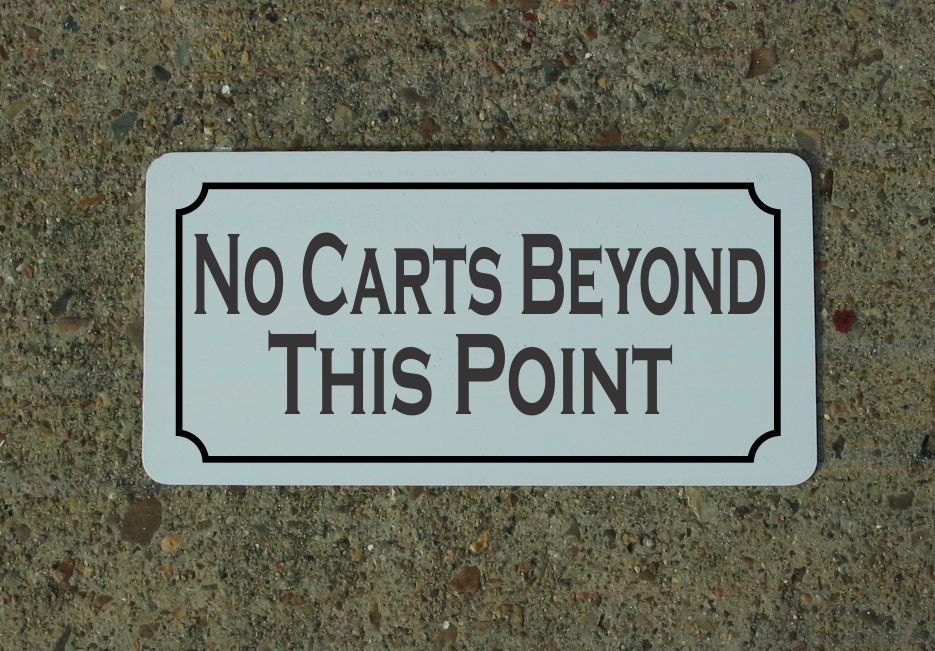 NO CARTS Beyond This Point Metal Sign for Golf Course Club | Etsy