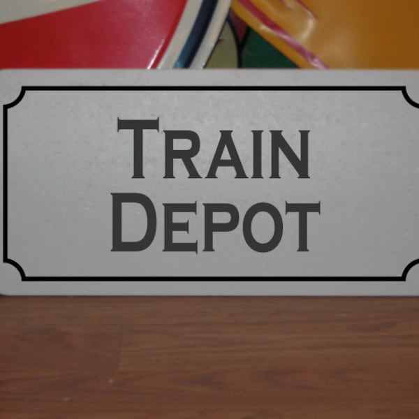 Train Depot Sign - Etsy