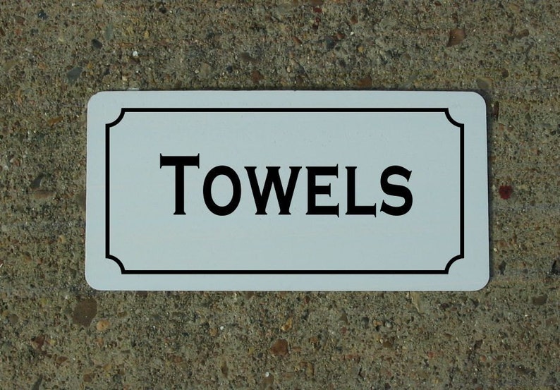 TOWELS Metal Sign - Etsy