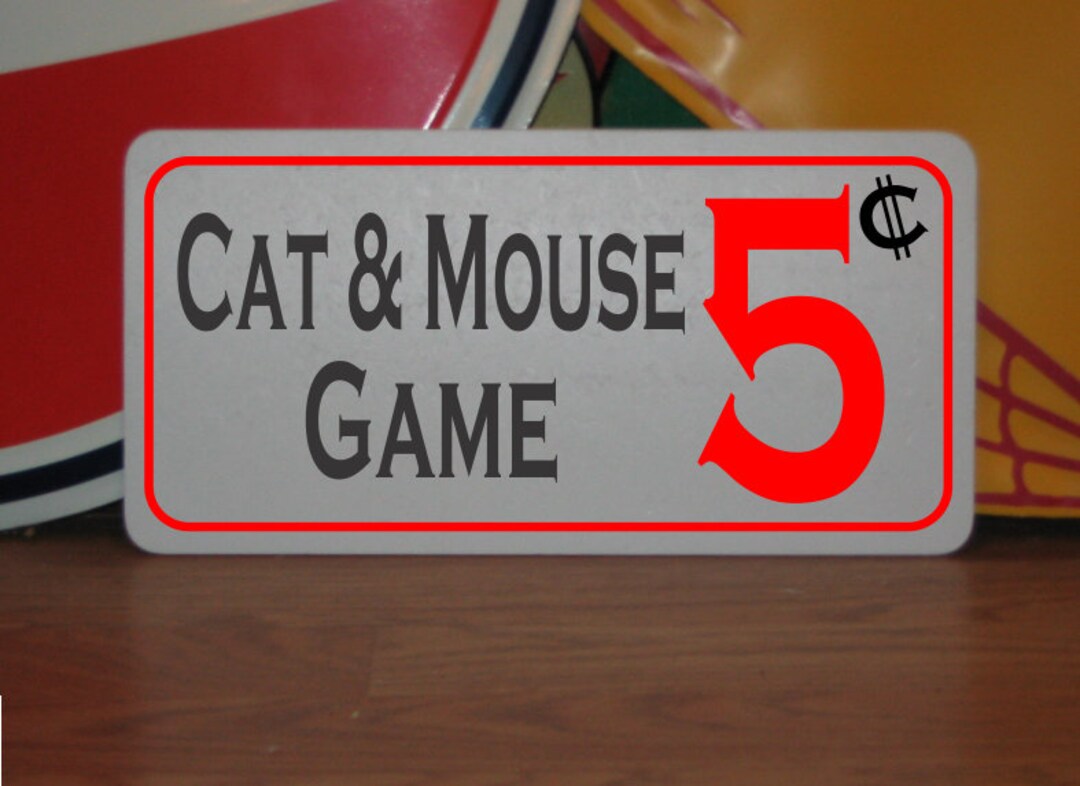 Cat and Mouse Game 5 Cents Metal Sign - Etsy