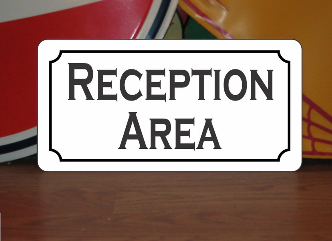 RECEPTION AREA 6"x12" Metal Sign for Office Building Complex Church ...