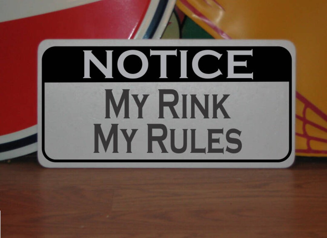 My RINK My RULES Metal Sign Ice Skating Hockey Curling - Etsy