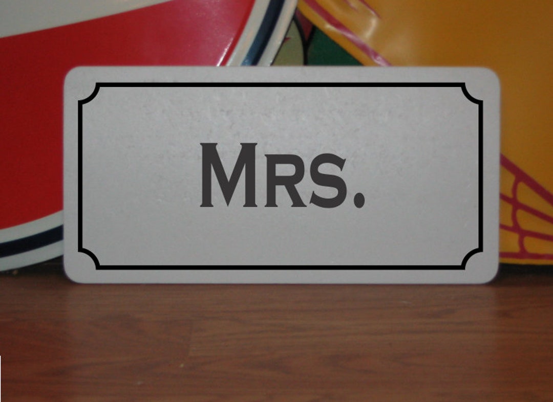 Mrs. Metal Sign Bedroom Bathroom Bed Bath Restroom - Etsy