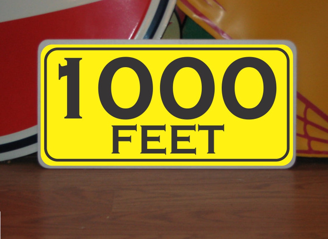 Vintage Look 1000 FEET MARKER Metal Sign 4 Golf Club Yardage for Golf ...