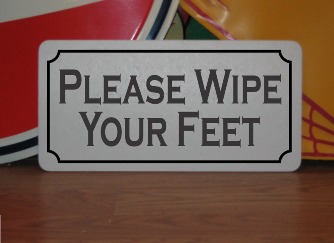 Please Wipe Your Feet Metal Sign for Beach Boat House Pool Doormat - Etsy