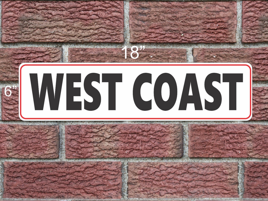 WEST COAST Metal Sign - Etsy