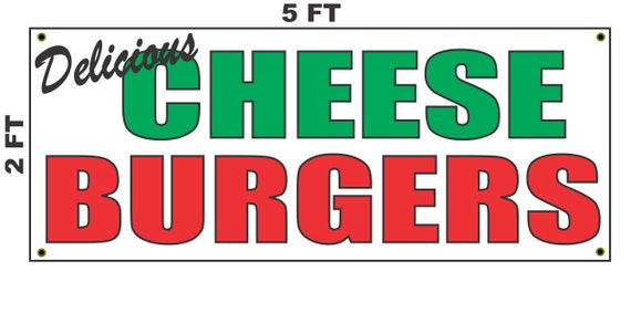 CHEESEBURGERS Banner Sign | Etsy