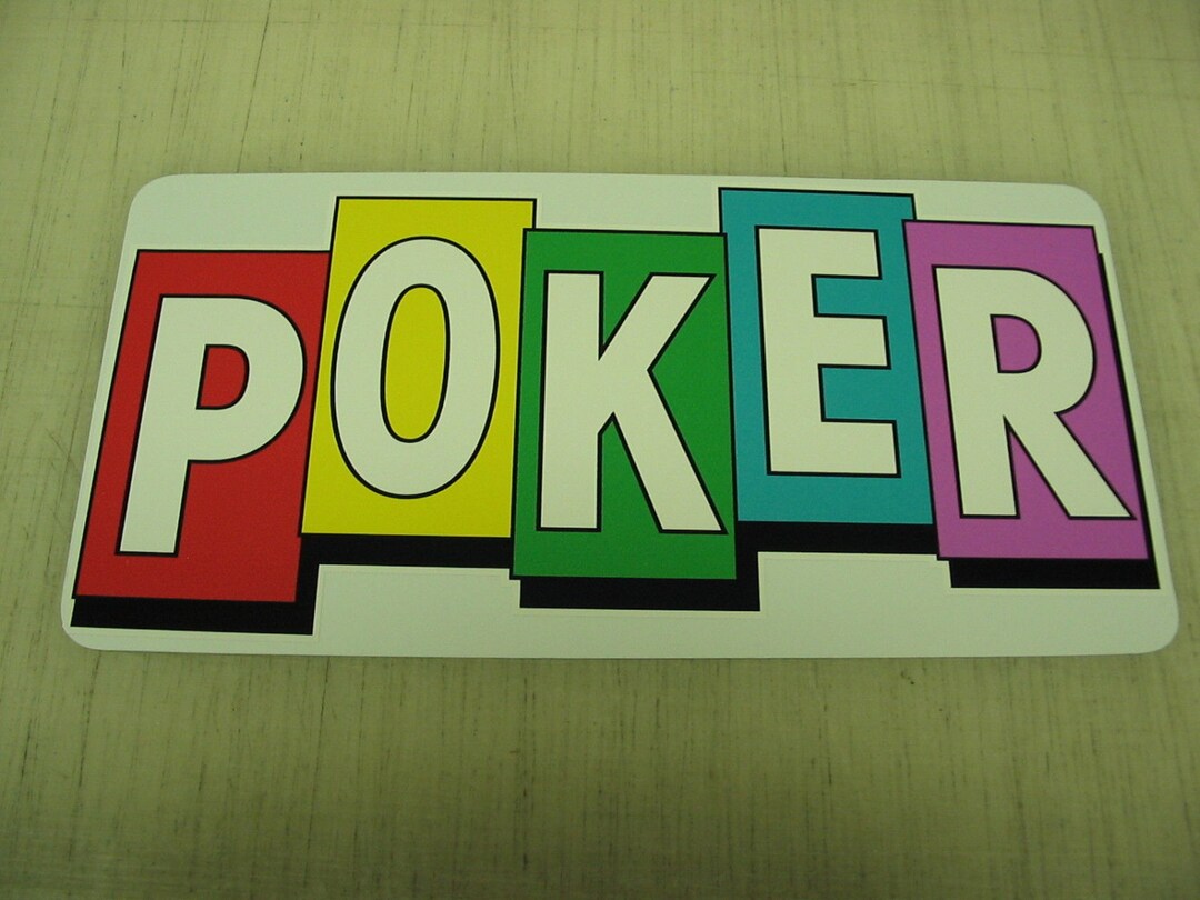 Retro Art Deco POKER... Metal Sign for Farm Ranch or Kitchen Decor Golf ...