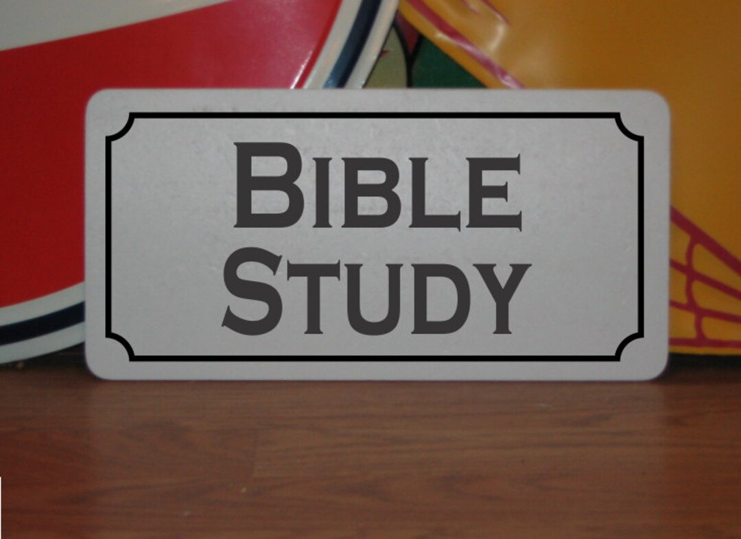 BIBLE STUDY Metal Sign for Church Sunday School - Etsy