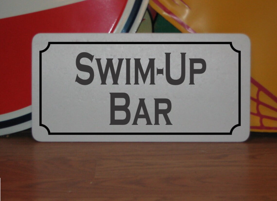 SWIM UP BAR Metal Sign Pool House Restaurant Beach - Etsy