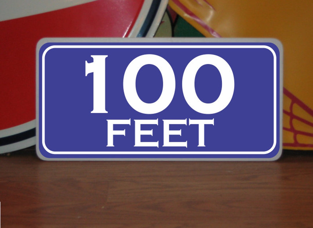 Vintage Look 100 Feet Marker Metal Sign - Etsy